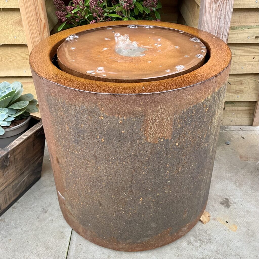 Buy Round Water Table Corten Steel - Architectural Plants